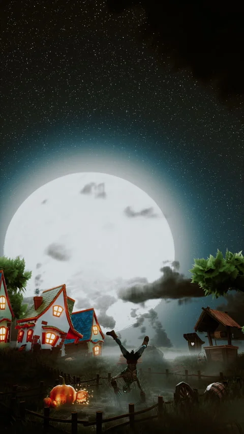 Funny monster dancing on the background ... | Stock Video | Pond5