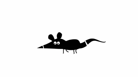 Funny walking mouse. Cartoon animation. ... | Stock Video | Pond5