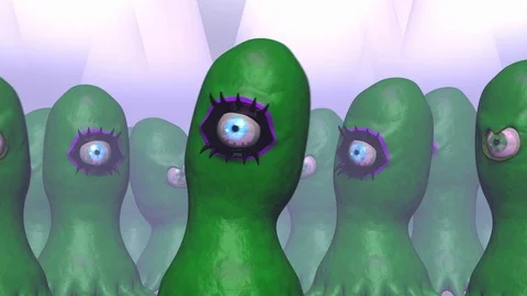 Funny Weird Alien Cyclops Disco Loop Ani... | Stock Video | Pond5