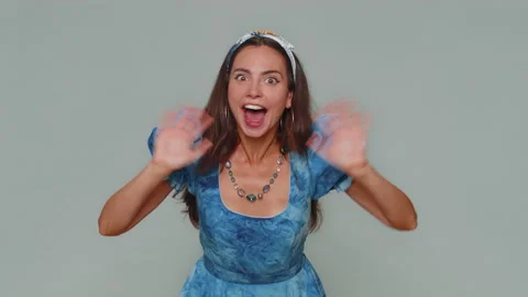 Funny woman making playful silly facial ... | Stock Video | Pond5