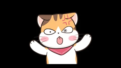 Furious Cat Animation with Transparent B... | Stock Video | Pond5