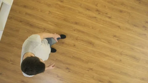 The furious man walk around the room. Vi... | Stock Video | Pond5