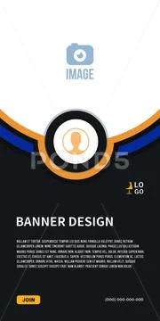 Furniture banner design. Abstract style vertical shape layout for ...
