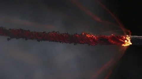 Fuse burn out in the dark. Fire sparks a... | Stock Video | Pond5
