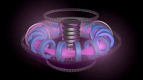 Fusion Reactor tokamak style. 3d animati... | Stock Video | Pond5