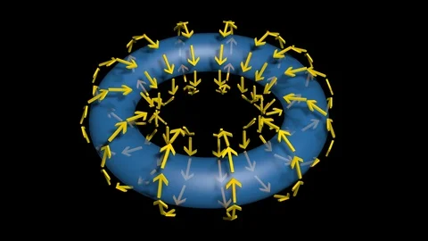 Fusion reactor toroidal magnetic fields ... | Stock Video | Pond5