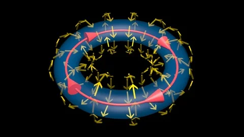 Fusion reactor toroidal magnetic fields ... | Stock Video | Pond5