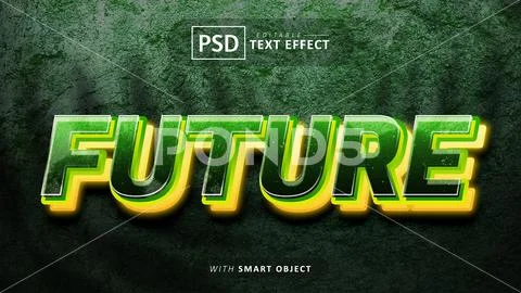 PSD Template: Future 3d text effect editable #213579613