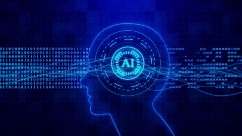 Future AI tech machine learning, face ci... | Stock Video | Pond5