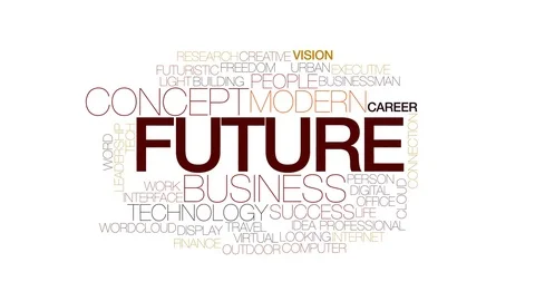 Future animated word cloud, text design ... | Stock Video | Pond5