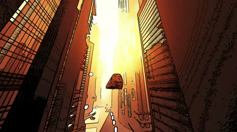 Comic City Stock Footage ~ Royalty Free Stock Videos | Pond5