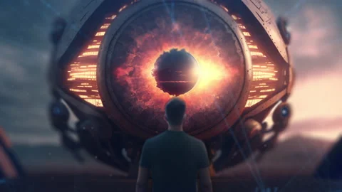 The Future of Humanity A Man Standing in... | Stock Video | Pond5