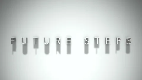 future steps 3D title animation white te... | Stock Video | Pond5
