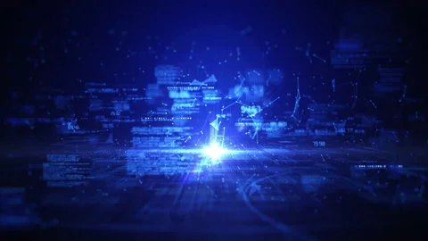 Future technology digital matrix backgro... | Stock Video | Pond5