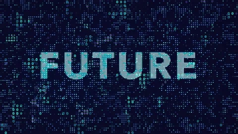 Future Word Text with Digital Futuristic... | Stock Video | Pond5