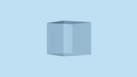 Futuristic 3D animation of glass of cube... | Stock Video | Pond5