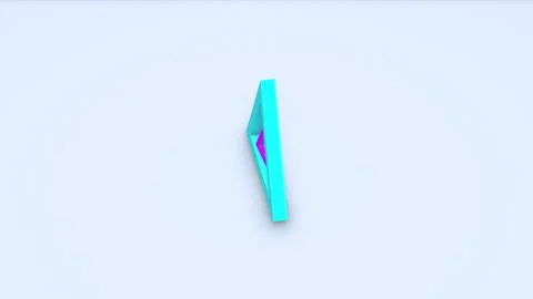 Futuristic 3D render of triangle inside ... | Stock Video | Pond5