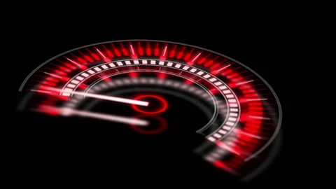 Futuristic 3D Speedometer HUD UI Element... | Stock Video | Pond5