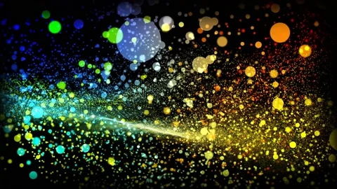 Futuristic abstract rainbow particles wa... | Stock Video | Pond5