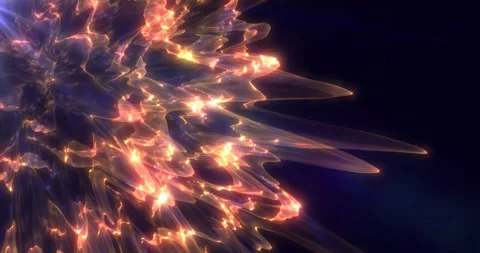 Futuristic abstract yellow fiery, smoky ... | Stock Video | Pond5