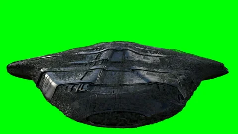 Futuristic alien sci fi ship isolate on ... | Stock Video | Pond5