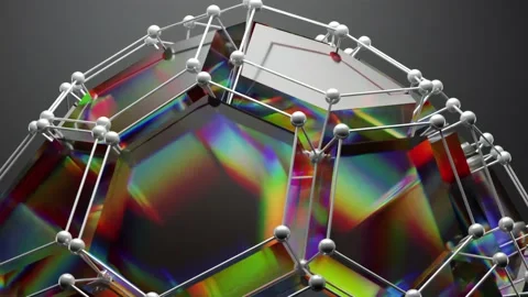 Futuristic animation of abstract glass s... | Stock Video | Pond5