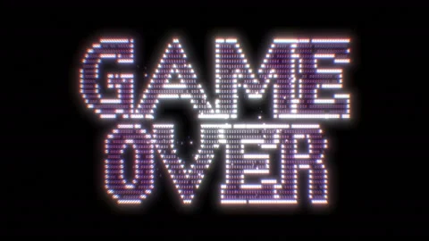 Futuristic animation of GAME OVER text ... | Stock Video | Pond5