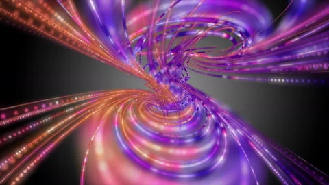 Futuristic animation with stripe wave ob... | Stock Video | Pond5
