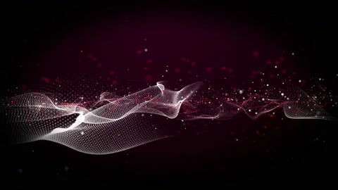 Futuristic animation with wave object an... | Stock Video | Pond5