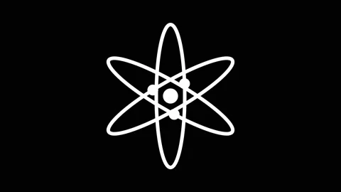 Futuristic Atom Symbol Animation on Blac... | Stock Video | Pond5