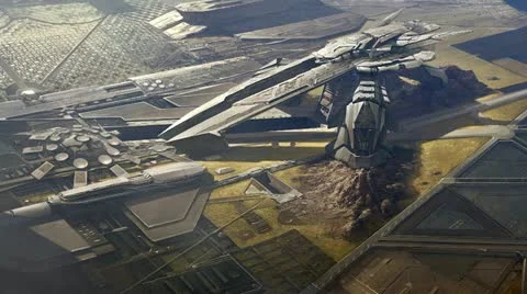 Futuristic base. | Stock Video | Pond5