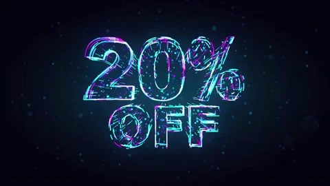 Futuristic Blue Purple Shiny 20 Percent ... | Stock Video | Pond5