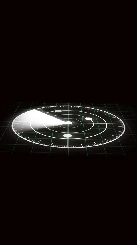 Futuristic blue radar scanning screen an... | Stock Video | Pond5
