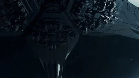 Futuristic CGI footage of a huge spacesh... | Stock Video | Pond5
