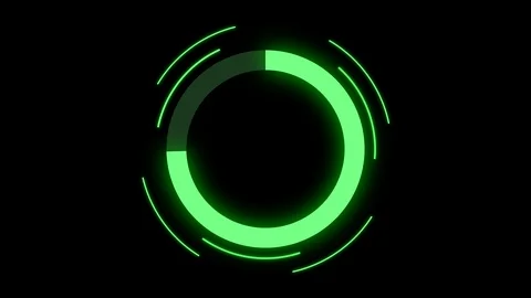 Futuristic circle progress bar animation... | Stock Video | Pond5