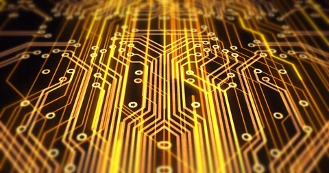 Futuristic Circuit Board Animation With ... | Stock Video | Pond5
