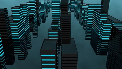 Futuristic City 3d cgi render seamless l... | Stock Video | Pond5