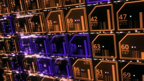 Futuristic computer interface background... | Stock Video | Pond5