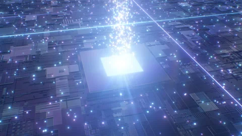 Futuristic CPU Computer Motherboard Chip... | Stock Video | Pond5