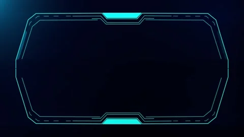 Futuristic cyber frame and technology co... | Stock Video | Pond5