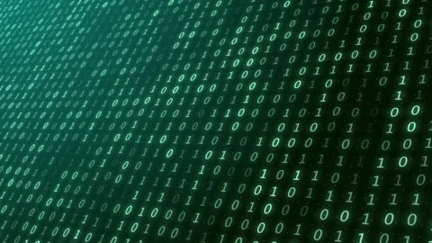 futuristic cyberspace with binary code s... | Stock Video | Pond5