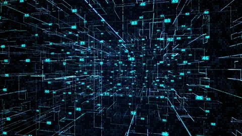 Futuristic Digital Binary Number Hi Tech... | Stock Video | Pond5