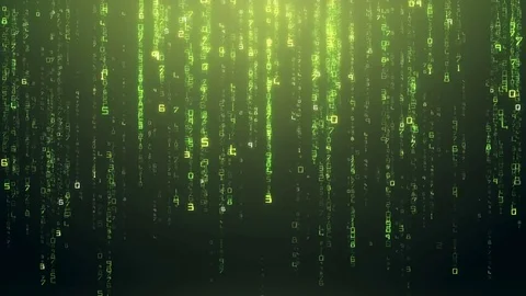 Futuristic Digital Green Numbers Falling... | Stock Video | Pond5
