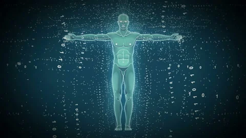 Futuristic Digital Human Male Proportion... | Stock Video | Pond5