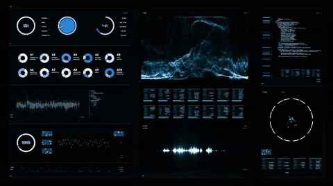 Futuristic digital interface screen | Stock Video | Pond5