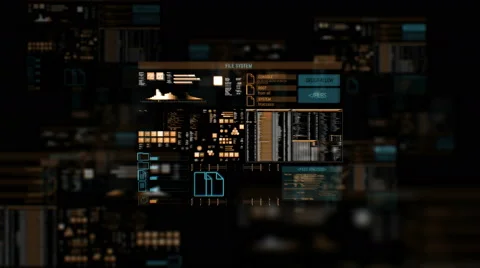 Futuristic digital interface screen | Stock Video | Pond5