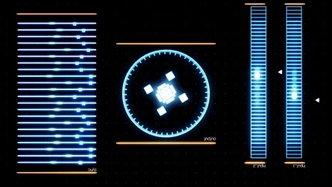 Futuristic digital interface screen with... | Stock Video | Pond5