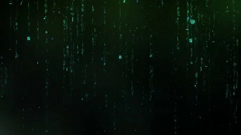 Futuristic Digital Symbols Falling Down ... | Stock Video | Pond5