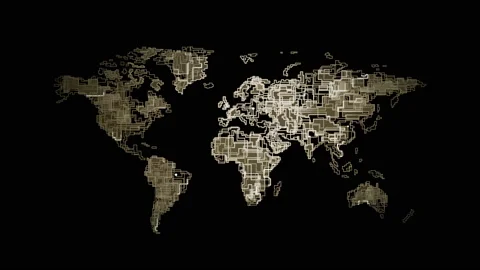 Futuristic Digital World Map HUD Animati... | Stock Video | Pond5