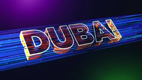 Futuristic Dubai 3D Perspective Text Wit... | Stock Video | Pond5